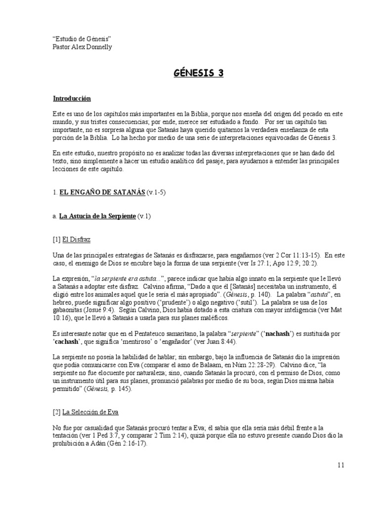Estudio de Genesis 3 | PDF | Adán y Eva | Pecado