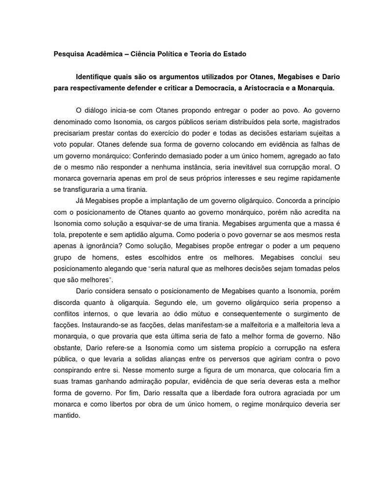 Uma Discução Célebre - Argumentos | PDF
