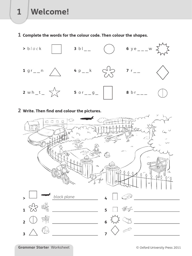 Grammar Starter Worksheets | PDF | Plural | Noun