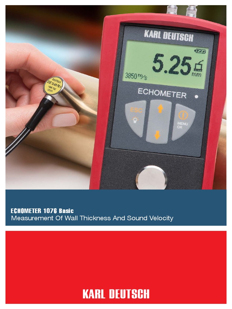Echometer 1076 Basic en 2014-04-29 Web | PDF | Battery (Electricity) | Measurement