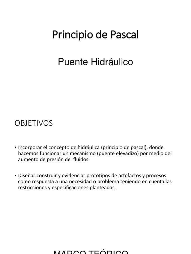 Principio de Pascal | PDF | Fuerza | Presión