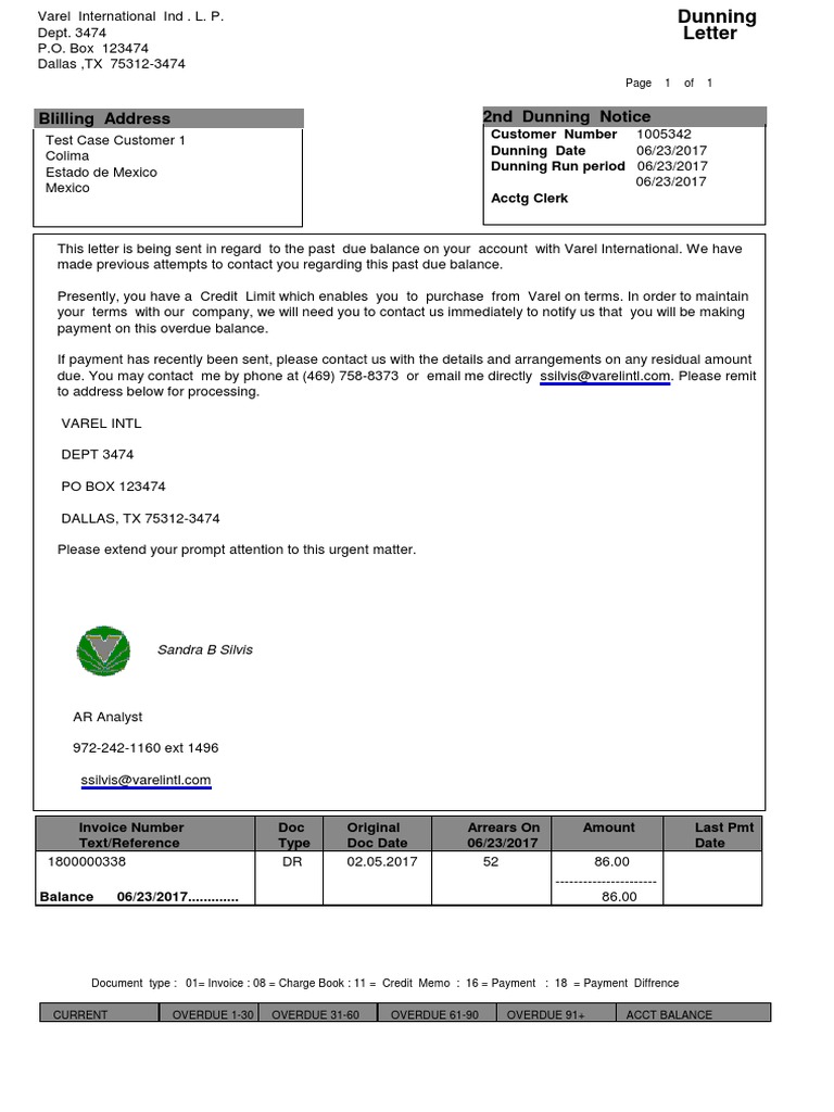 3700 Com Dunning Second Letter | PDF | Business