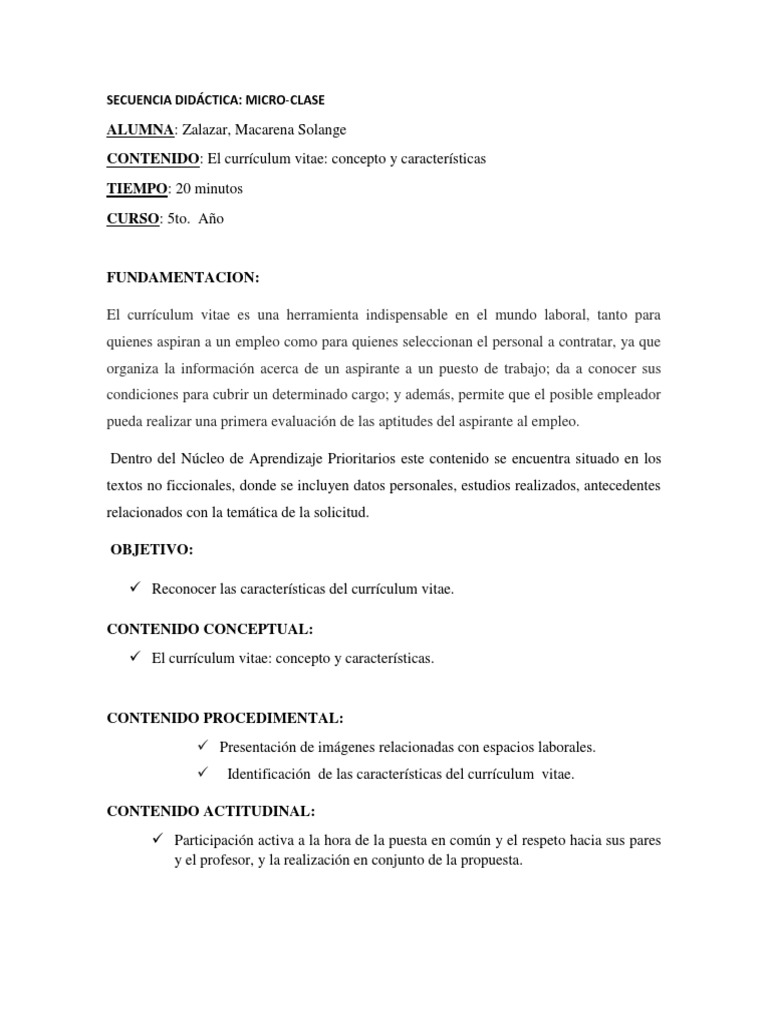 Secuencia Currículum | PDF | Plan de estudios | Cognición