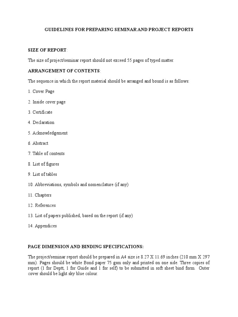 Seminar and Project Report Guidelines | PDF | Wireless Ad Hoc Network ...