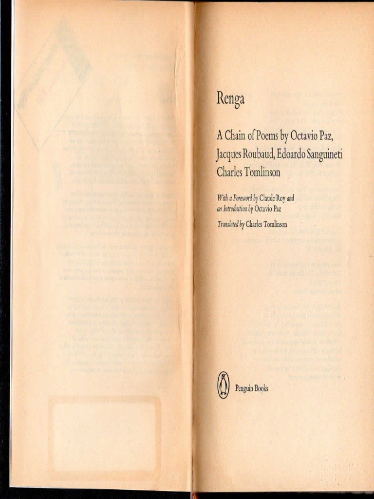 Renga A Chain of Poems | PDF | Poetry