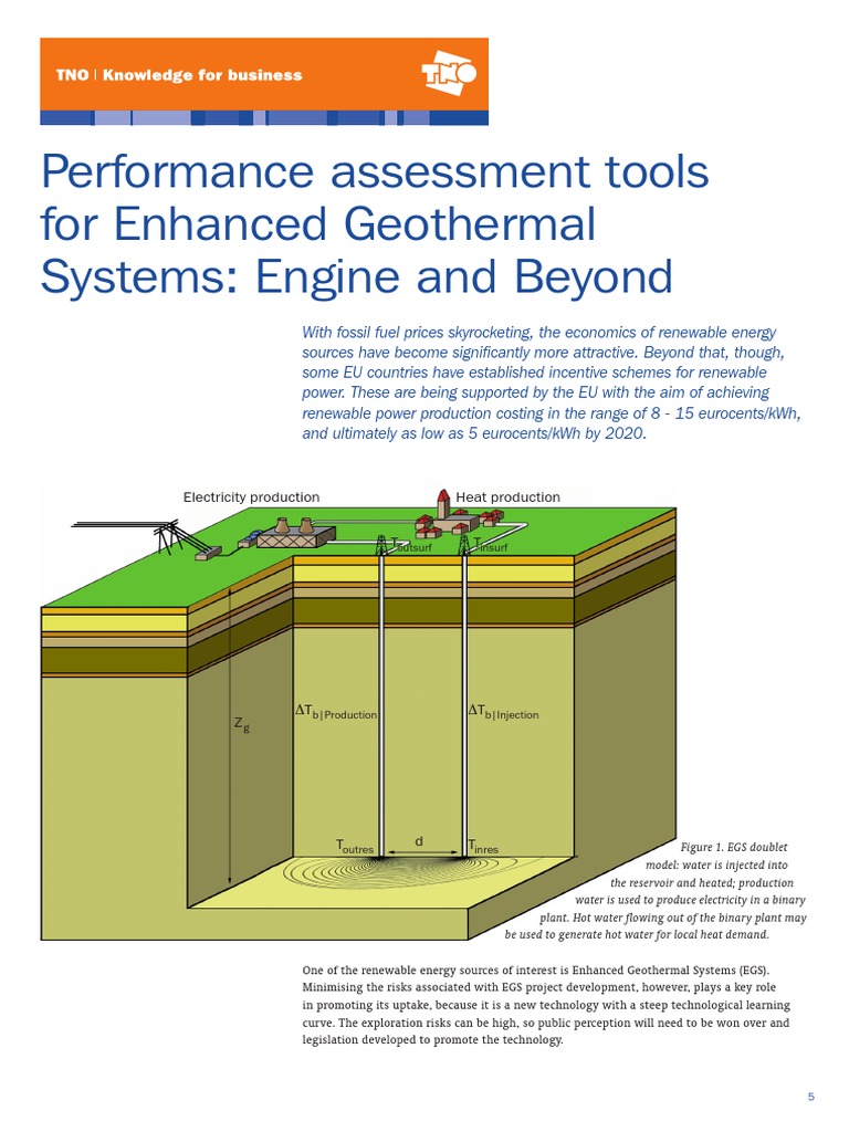 Performance Assessment Tools For Enhanced Geothermal Systems: Engine ...