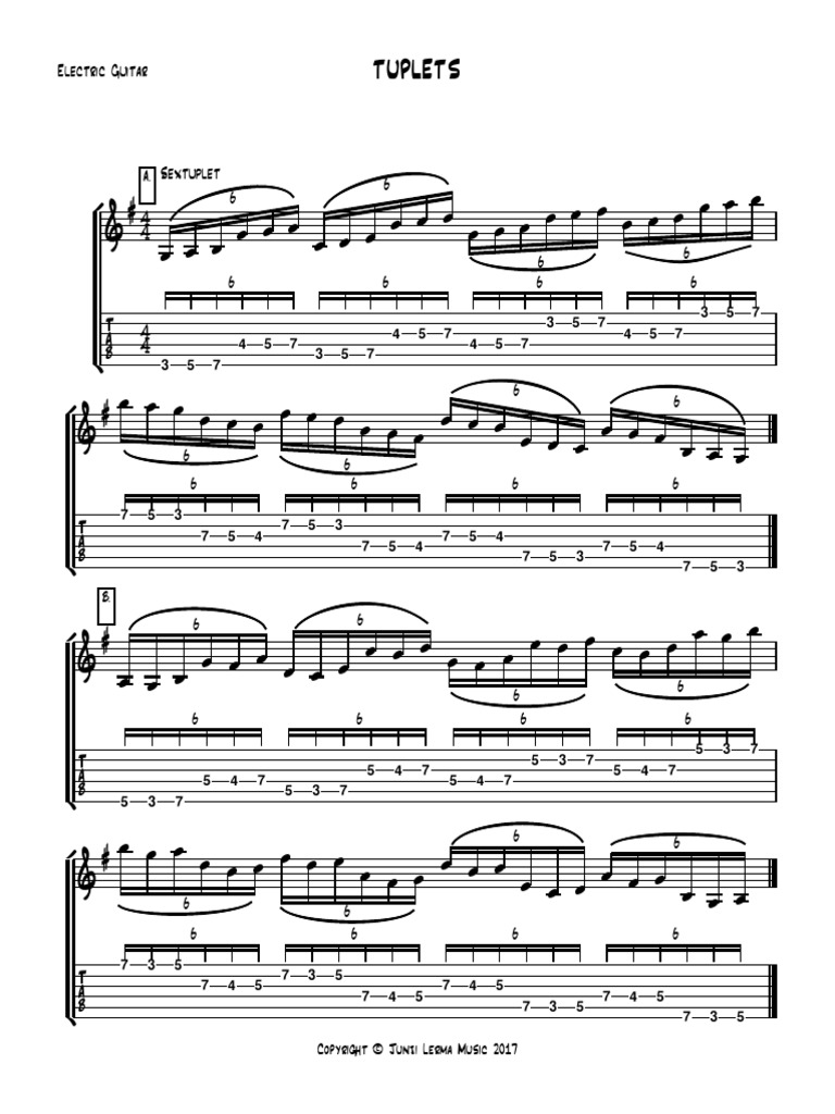 Tuplets: Electric Guitar | PDF