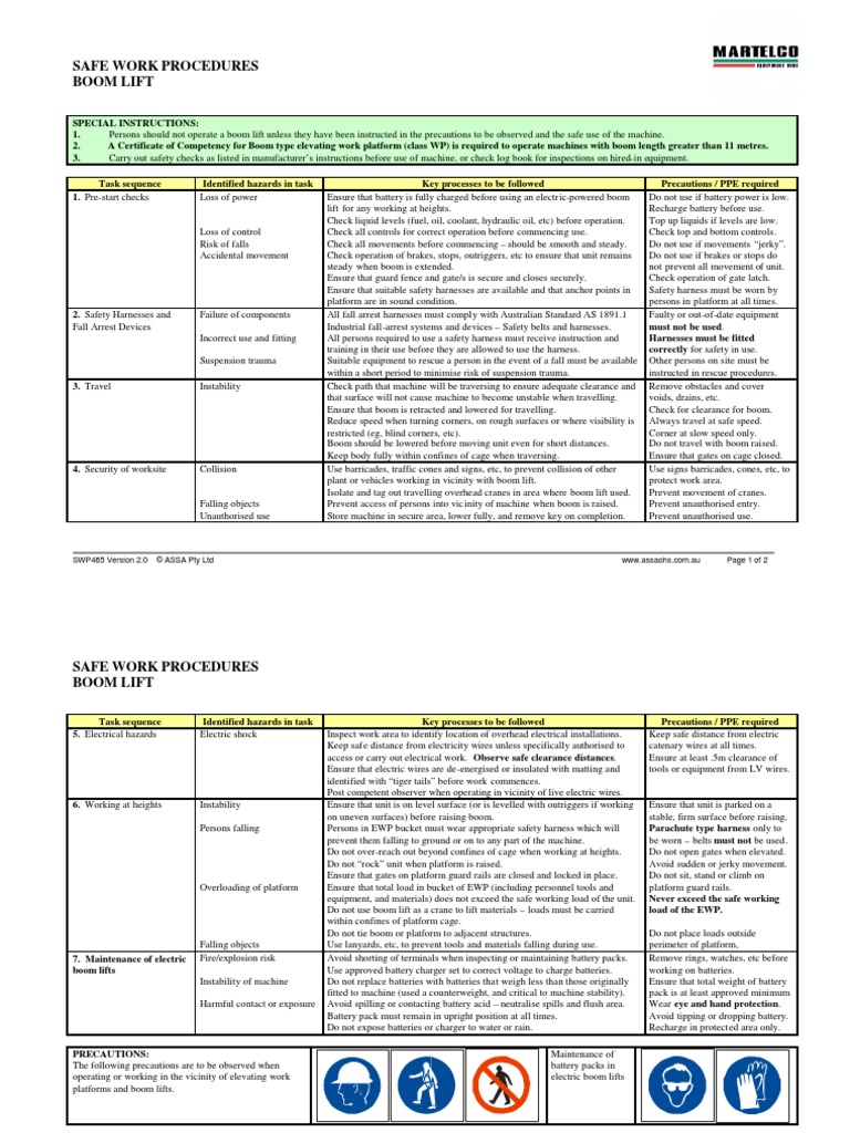 Boom Lift SWP | PDF | Elevator | Battery (Electricity)