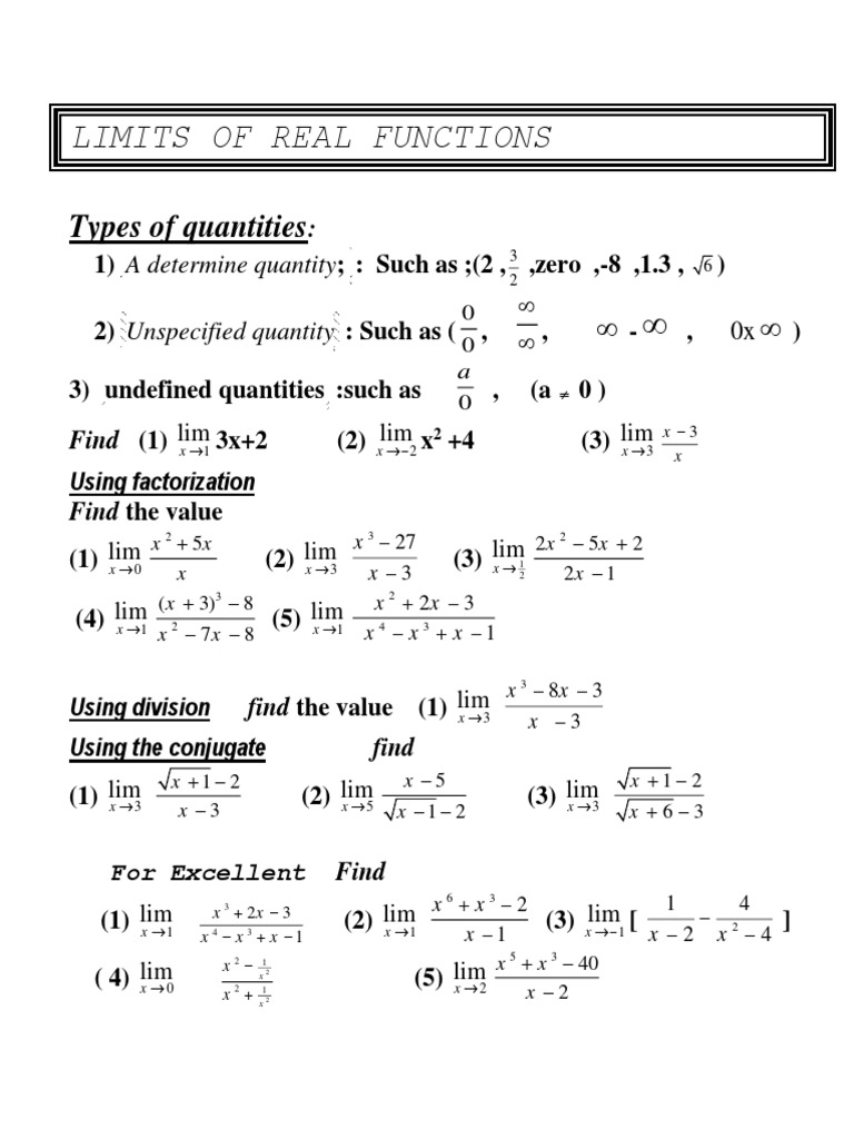 Limits | PDF | Mathematical Concepts | Teaching Mathematics