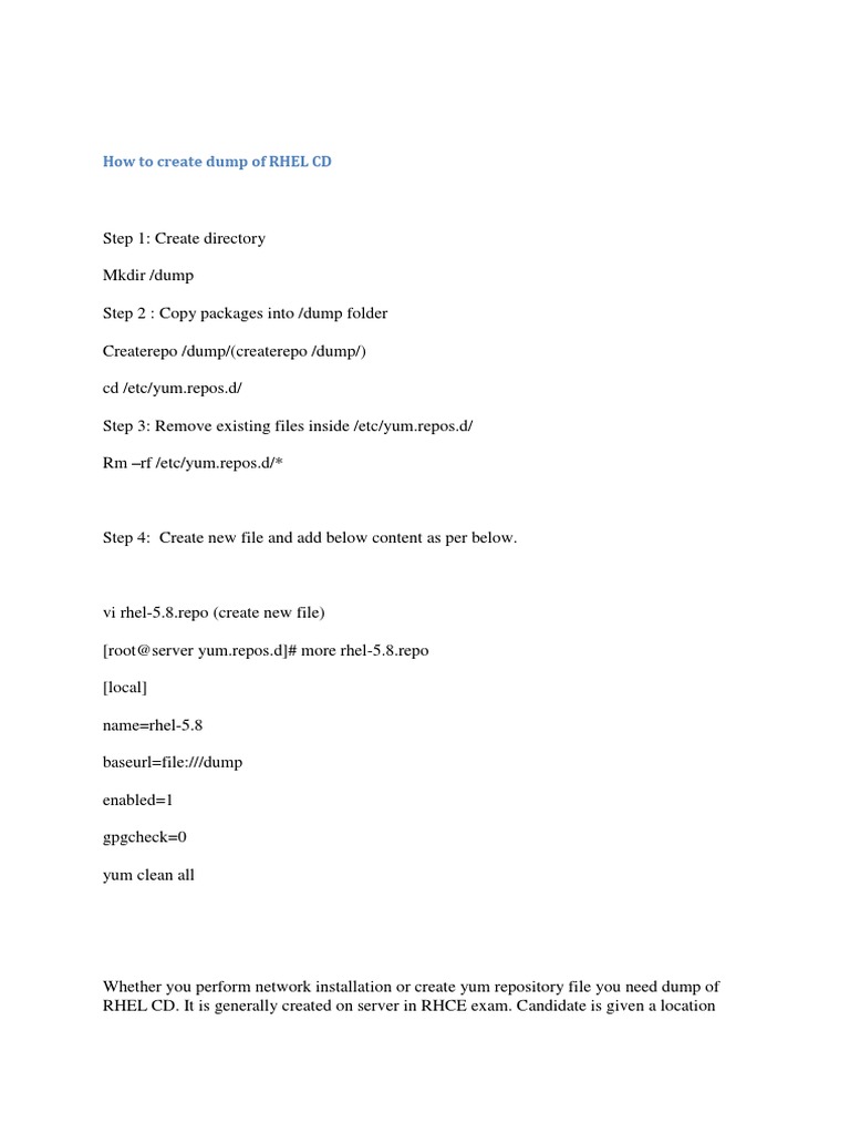 YUM Server Client Configuration | PDF | File Transfer Protocol | Software Repository