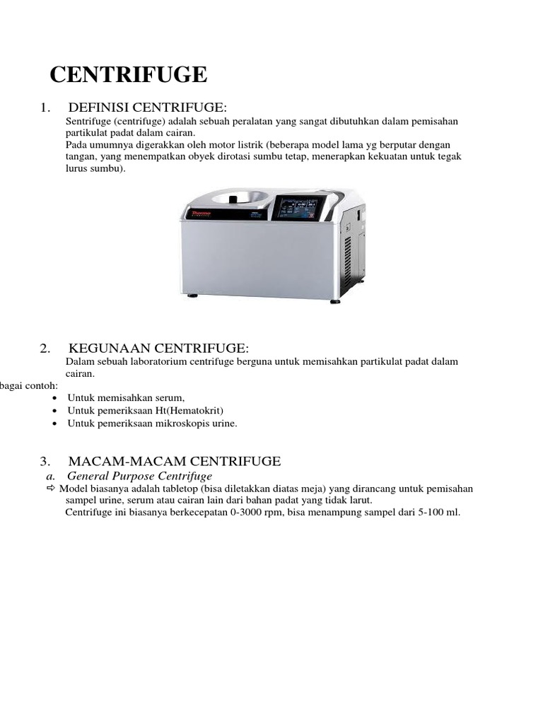 Centrifuge | PDF