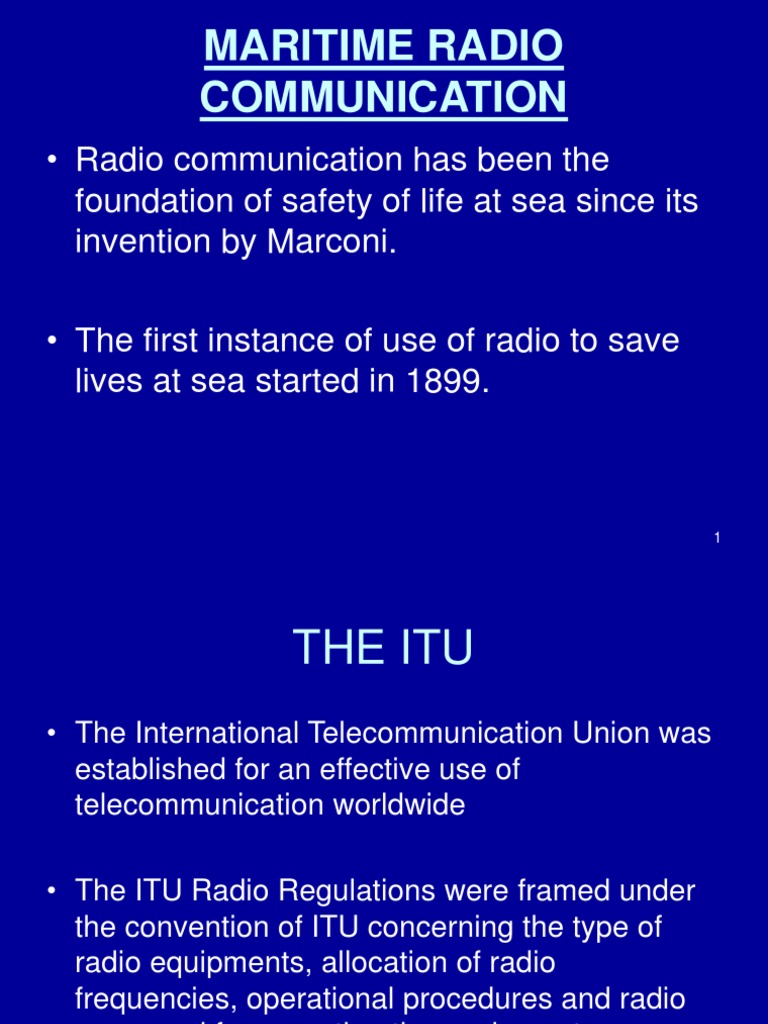 Maritime Radio Communication Overview | PDF | Telecommunications ...