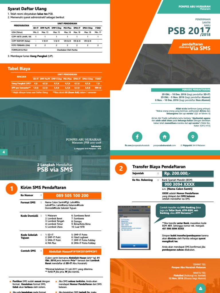Brosur PSB 2017-2018 | PDF