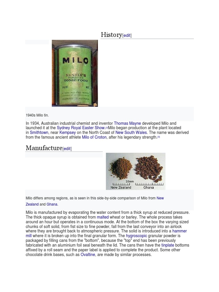Milo | Food Industry | Food And Drink