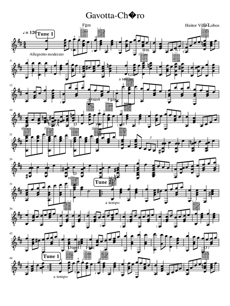 Heitor Villa-Lobos - Suite Populaire Bresilienne - No 4 Gavotta-choro ...