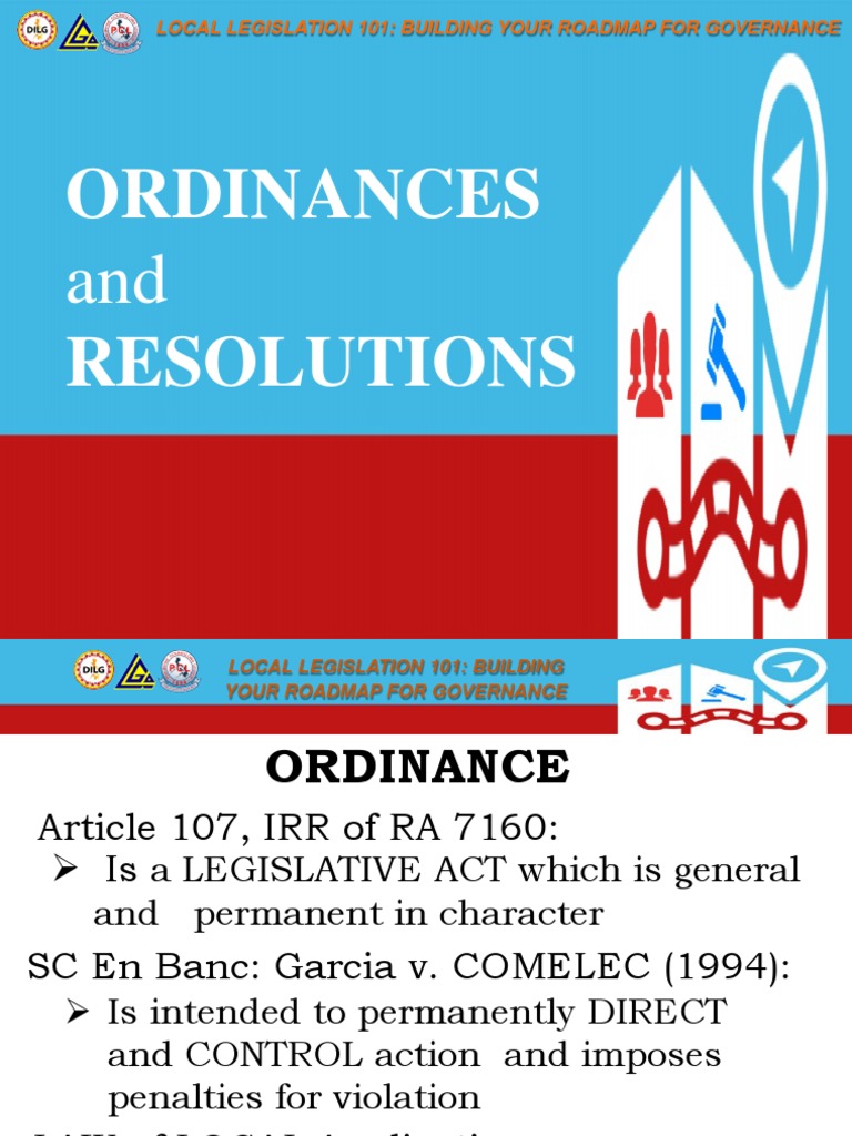 Topic 8 Ordinances & Resolutions | PDF | Local Ordinance | Repeal