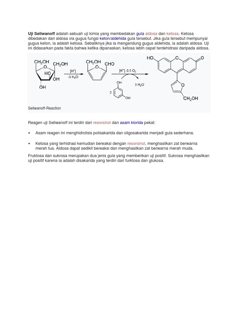 Determining Aldoses and Ketoses through the Seliwanoff Reaction | PDF
