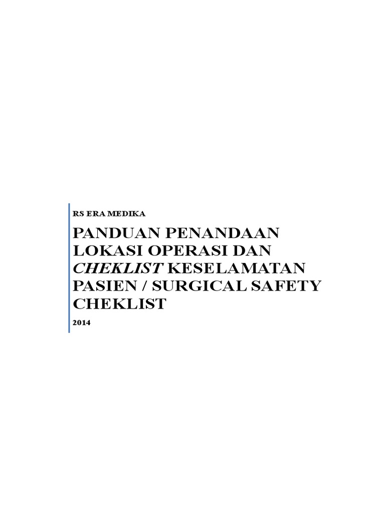 Panduan Sign In, Time Out, Sign Out Operasi | PDF