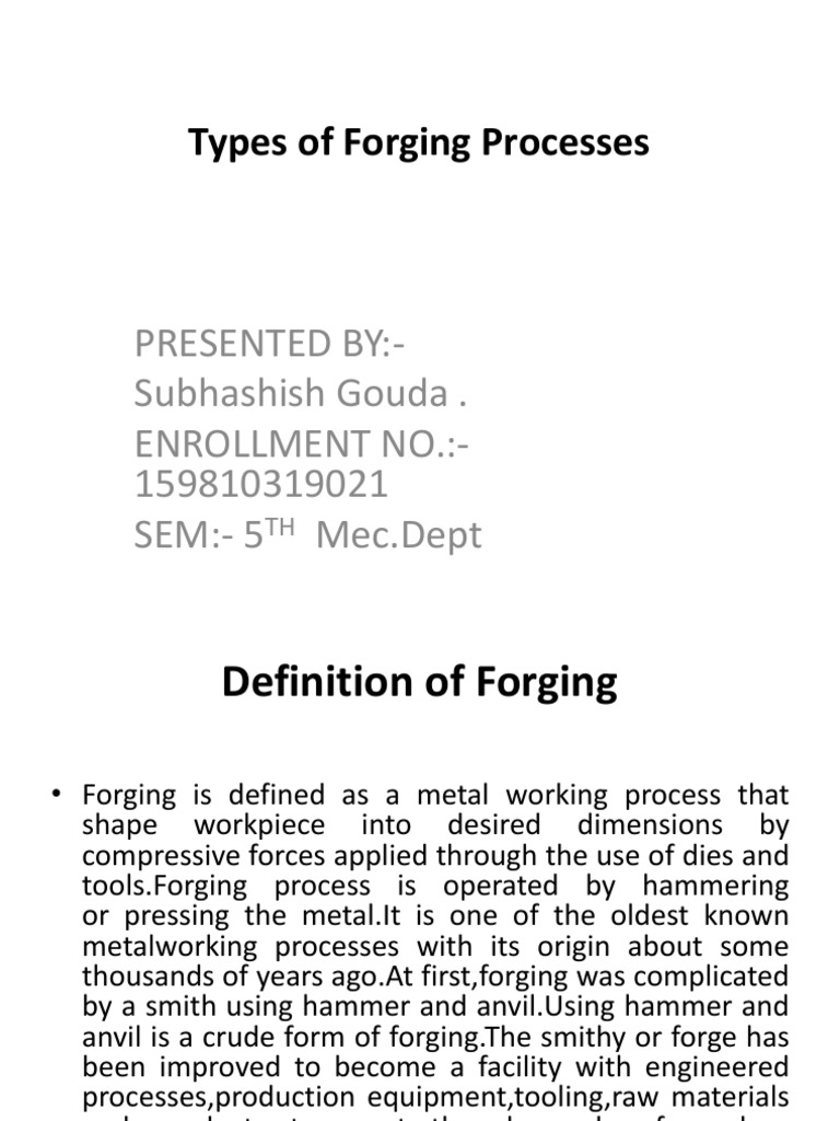 Types of Forging Processes | PDF | Forging | Crafts
