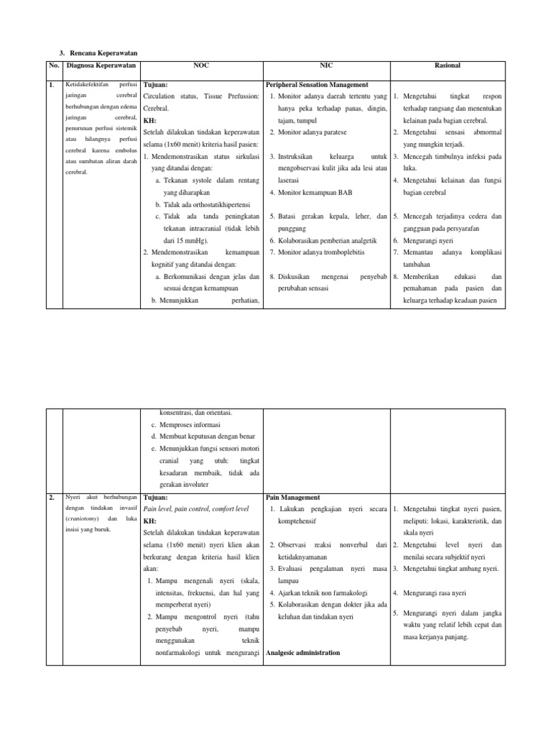Rencana Keperawatan | PDF