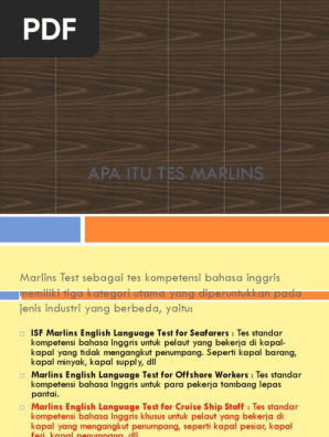 Soal Marlin Test Dan Jawaban – Beinyu.com