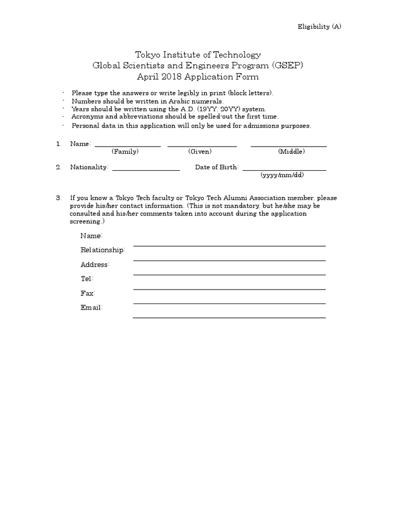 GSEP Admission Eligibility Guidelines | PDF | Students | Science