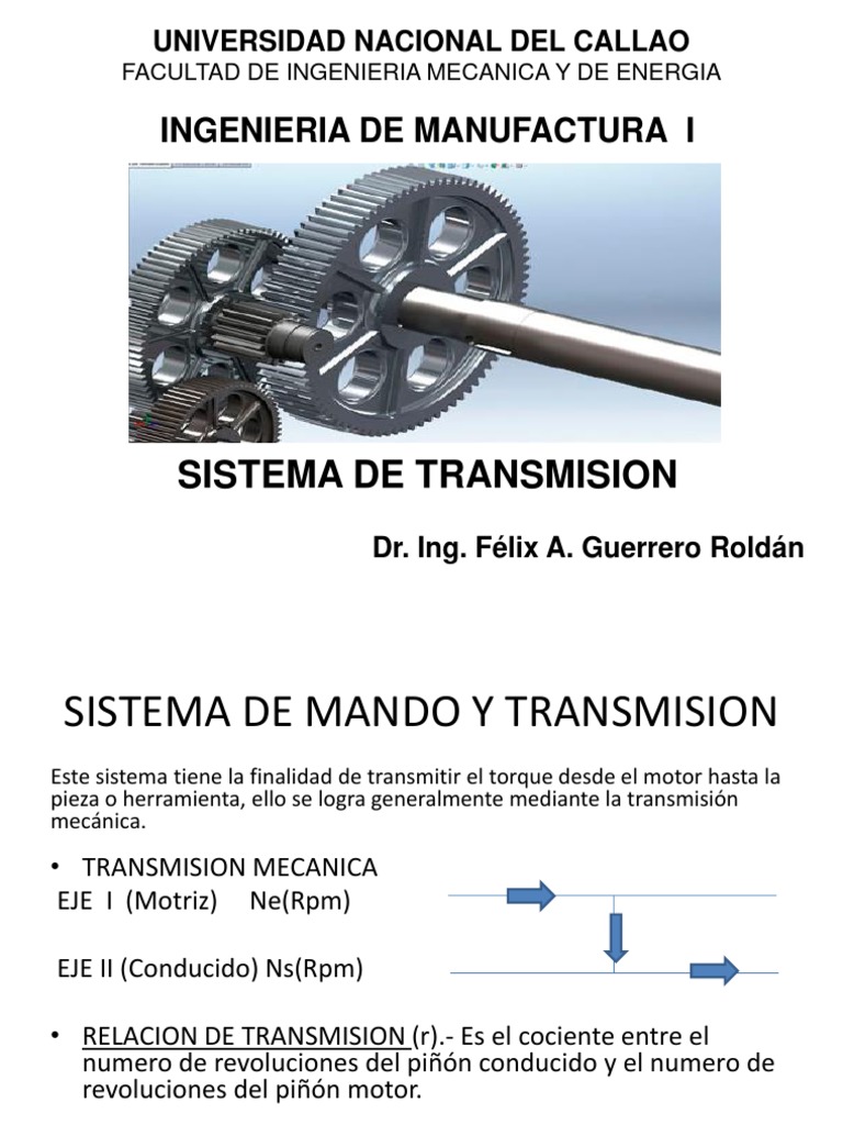 5b. - Sistemas de Transmision | PDF | Engranaje | Máquinas