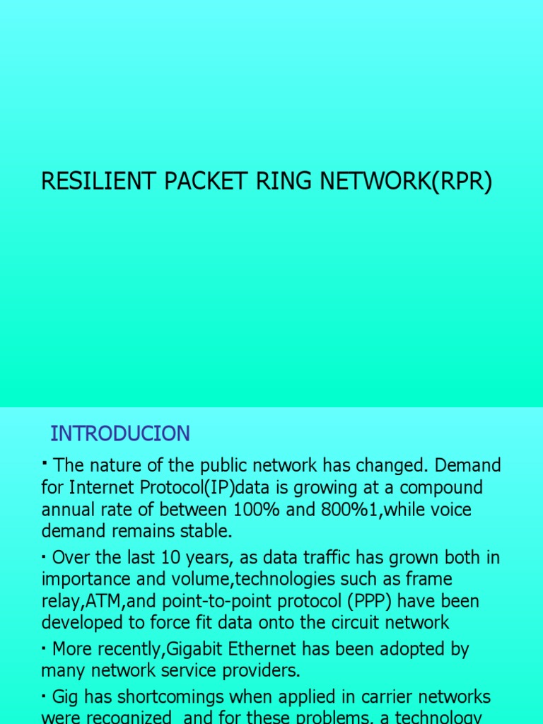 Resilient Packet Ring Technology Overview | PDF | Computer Network ...
