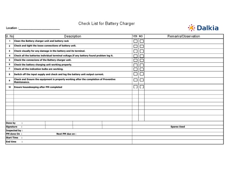 Battery Charger Maintenance Guide | PDF