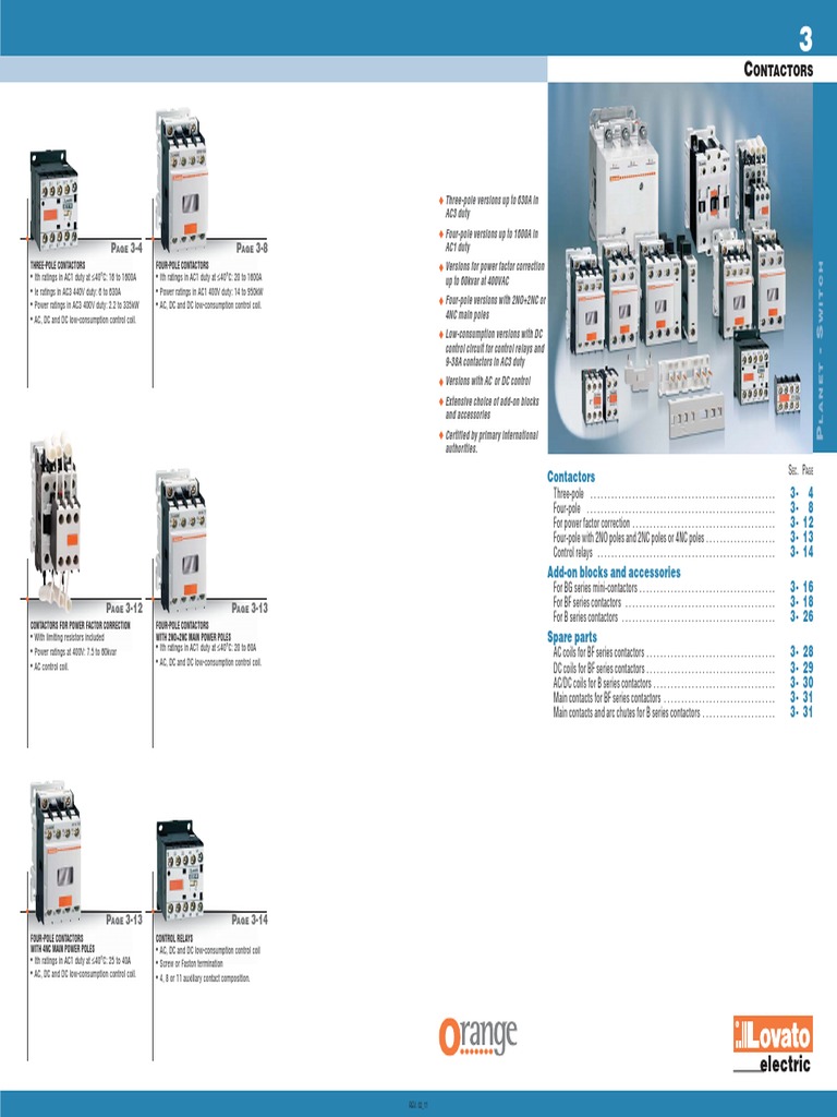 Contactors | PDF | Relay | Alternating Current