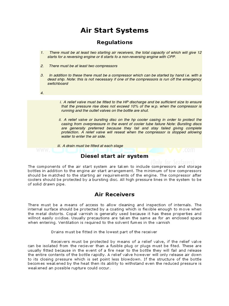 Air Start Systems | PDF | Valve | Gas Compressor
