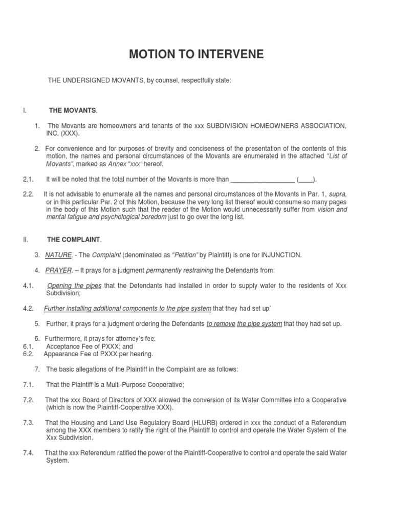 Motion To Intervene | Download Free PDF | Lawsuit | Public Law