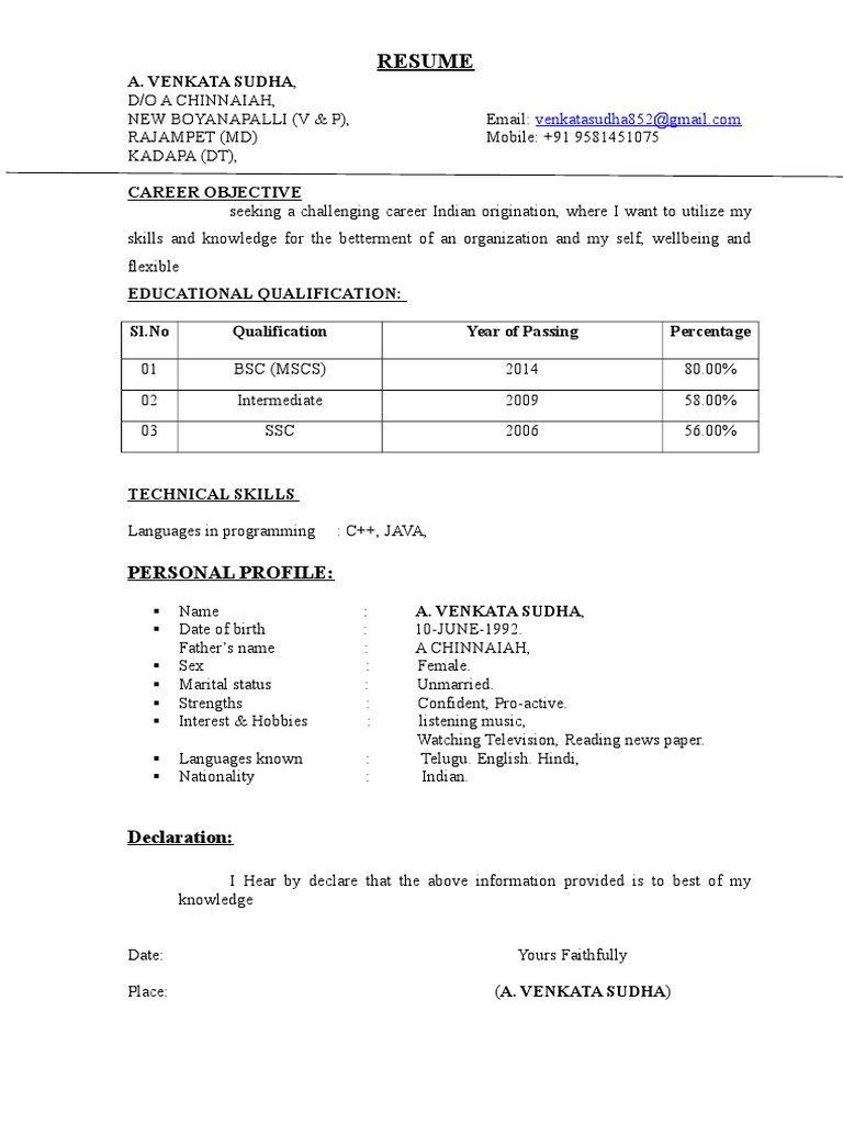 Resume1 | PDF