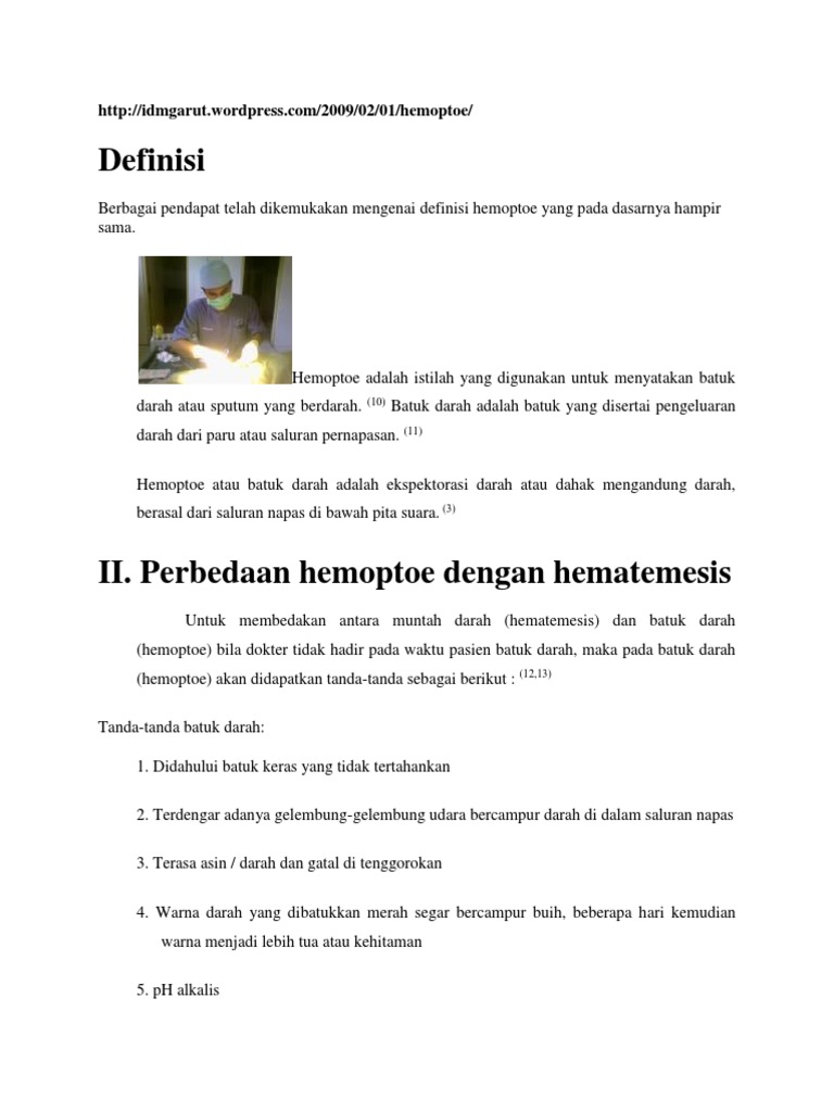 Ruang Mawar Hemoptoe Suspek TB | PDF
