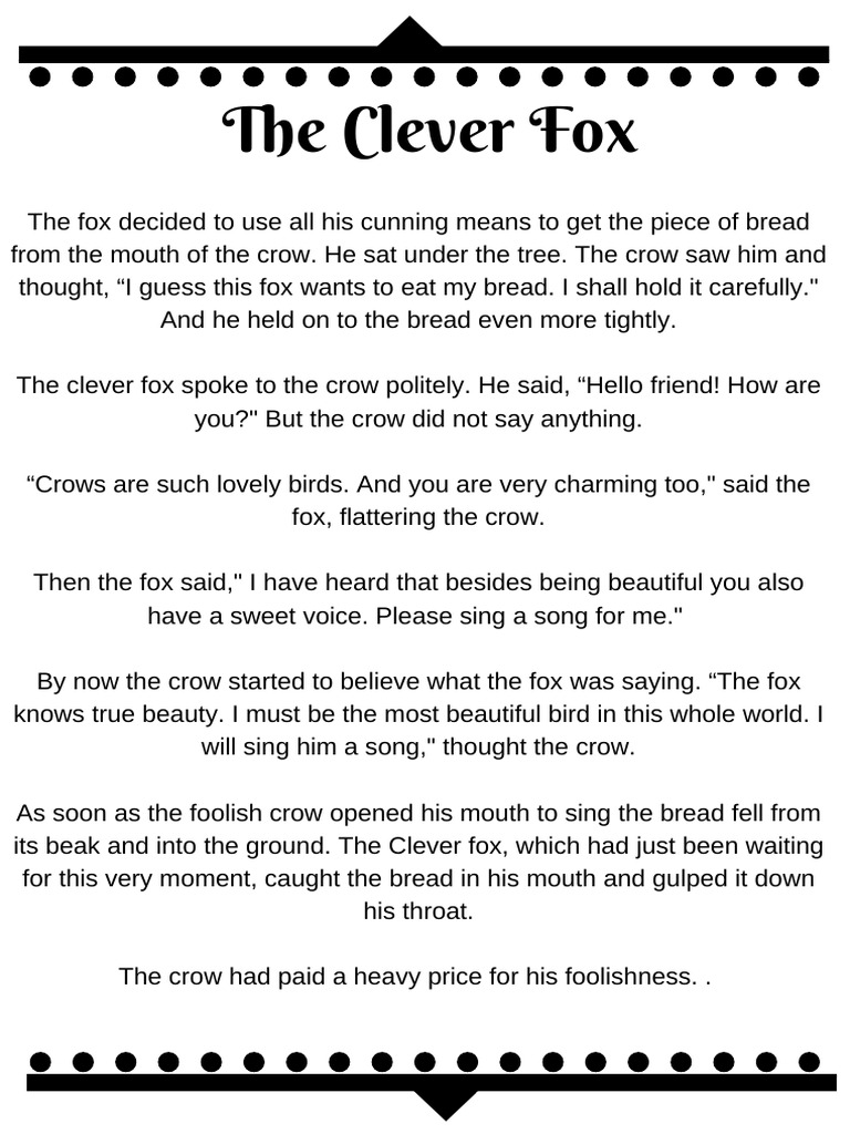 The Clever Fox | PDF | Nature