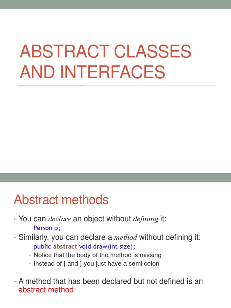 Interfaces Pdf Class Computer Programming Method Computer Programming