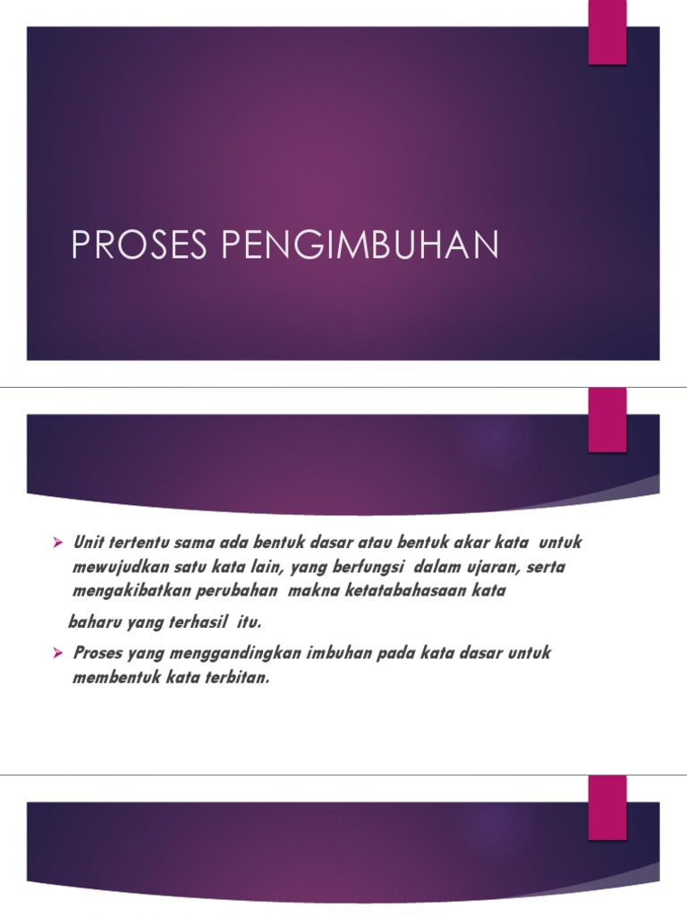 Proses Pengimbuhan | PDF