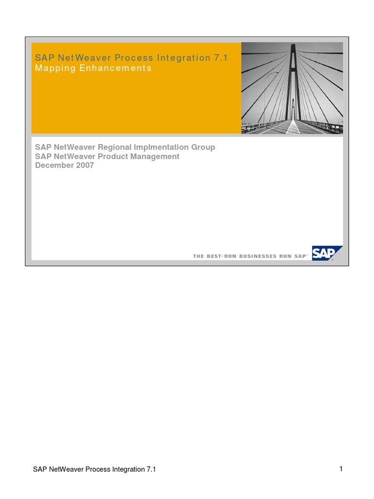 Mapping Enhancements: Sap Netweaver Process Integration 7.1 | PDF | Parameter (Computer ...