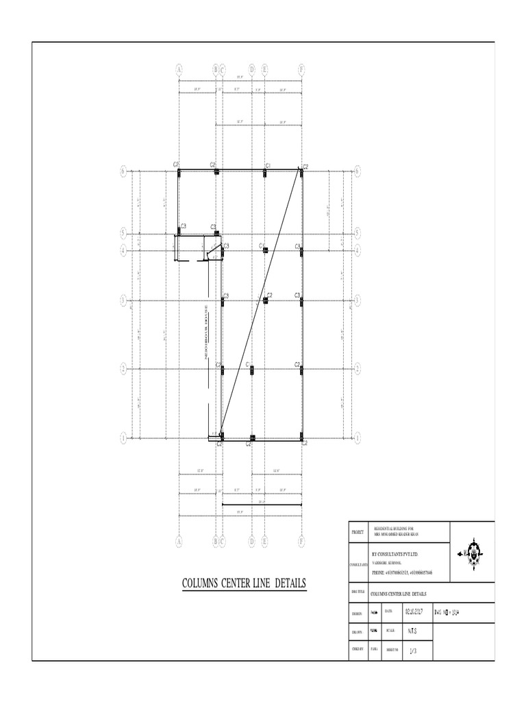 Column Center Line Details for Building | PDF
