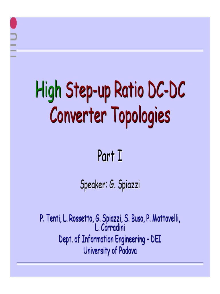 High Step Up Converters | PDF | Power Engineering | Power (Physics)