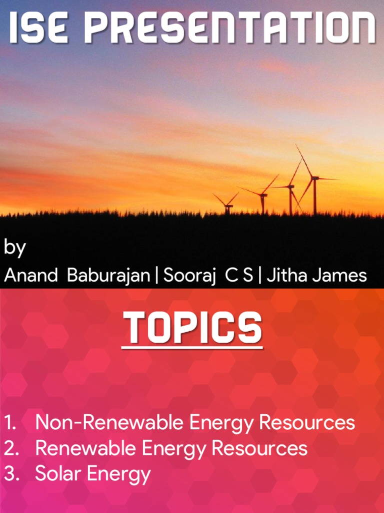 Renewable and Non-Renewable Resources + Solar Energy | PDF | World ...