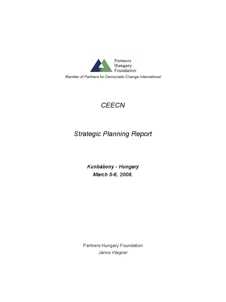 Strategic Planning Report | PDF | Capacity Building | European Union