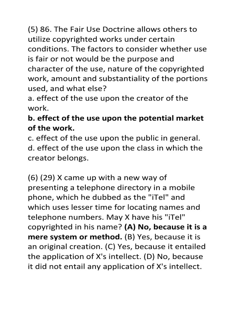 Fair Use Doctrine Allows Limited Use of Copyrighted Works | PDF