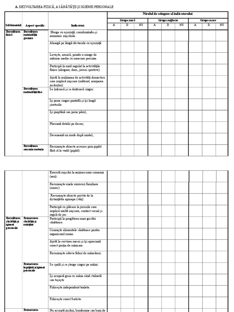 Fisa Individuala de Progres | PDF