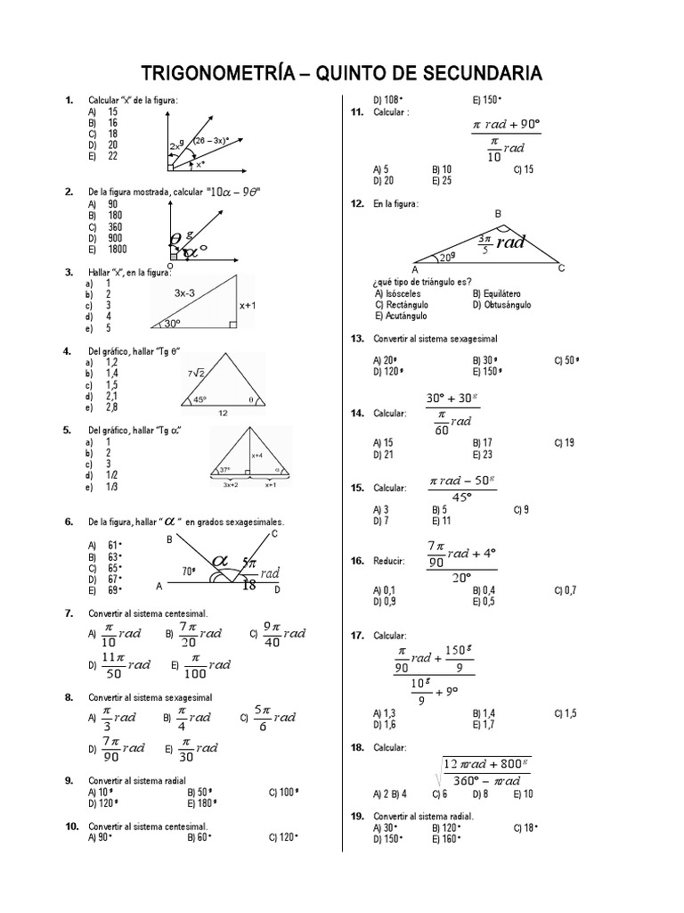 Trigonometr Ia | PDF | Enseñanza de matemática
