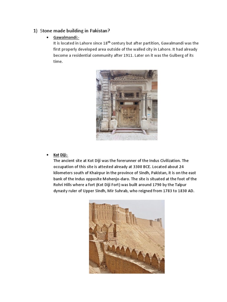 Stone Made Building in Pakistan | PDF | Lahore