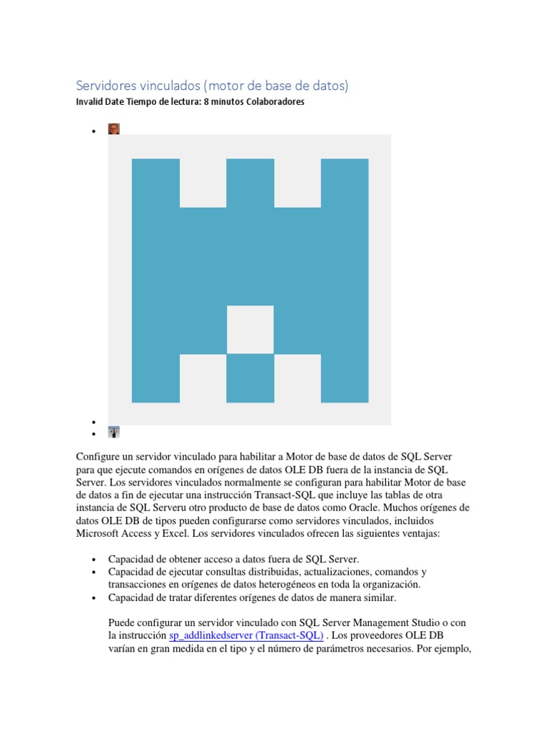 Servidores Vinculados SQL Server | PDF | Servidor SQL de Microsoft | Tabla (base de datos)