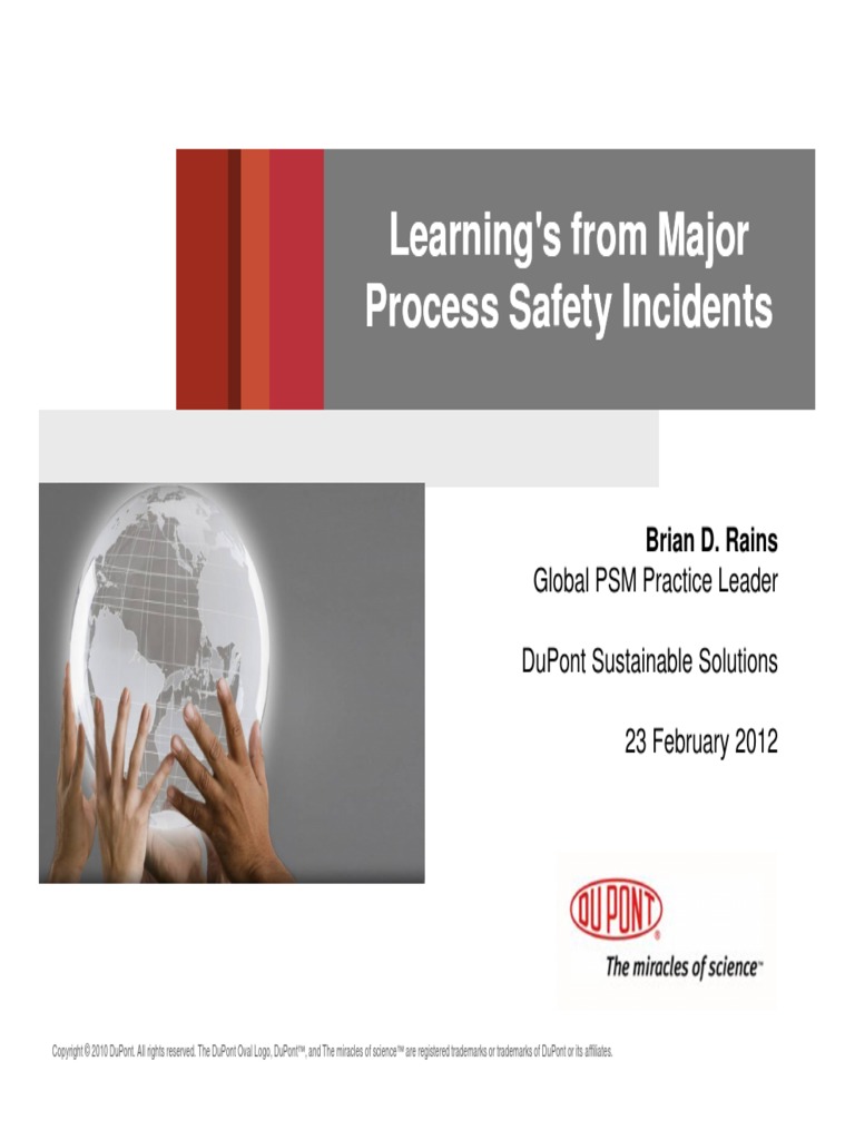 Learning's From Major Process Safety Incidents Learning's From Major ...