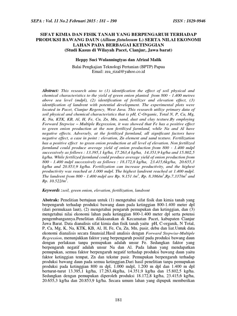 3 Sifat Kimia Dan Fisik Tanah | PDF