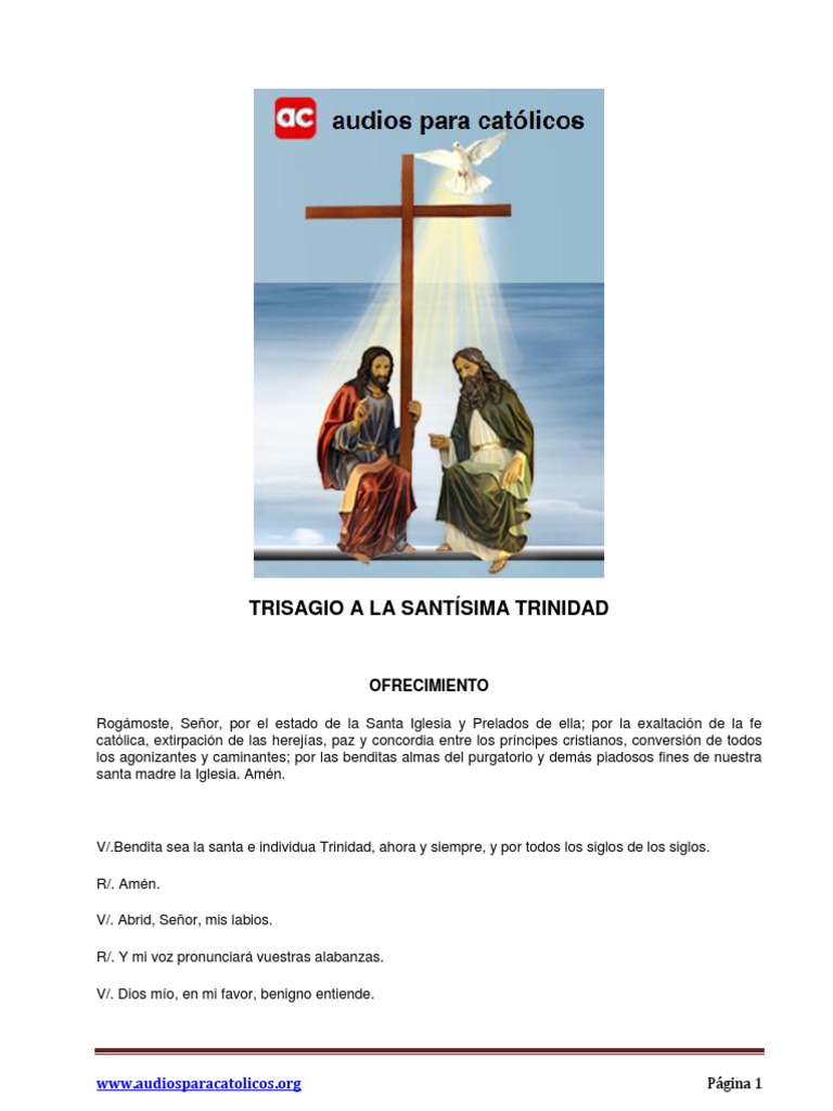 Trisagio A La Santísima Trinidad | PDF | espíritu Santo | Trinidad